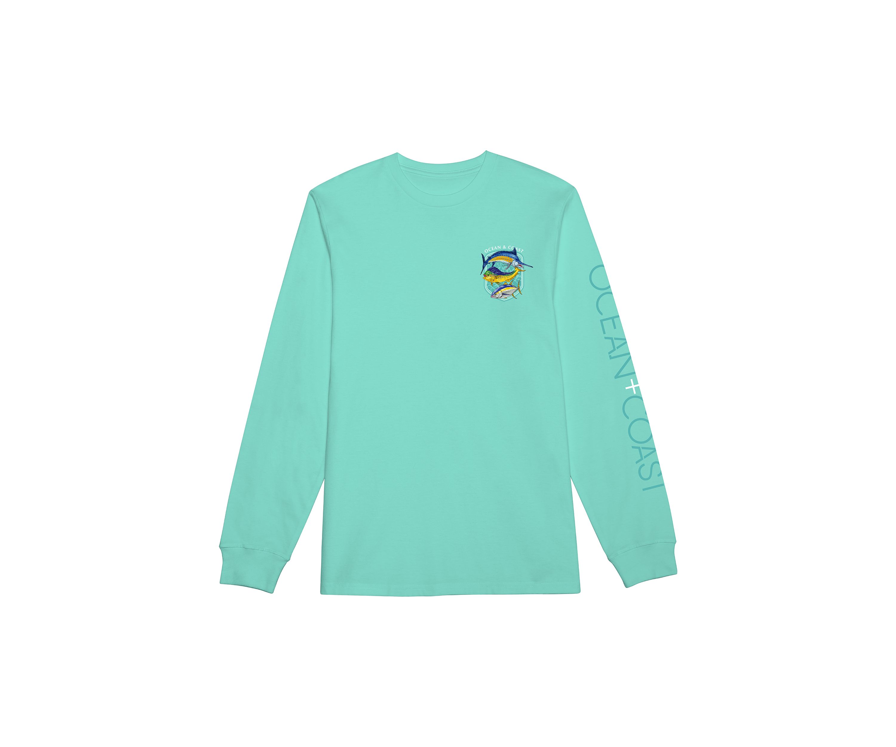 Ocean + Coast® Long Sleeve Sirocco Triple Fish Graphic T-Shirt | Belk