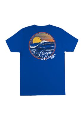 Ocean + Coast® Short Sleeve Vivid Blue Ocean Graphic T-Shirt | belk