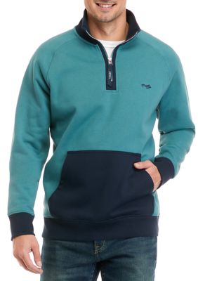 Perry Ellis® Men's Quarter Zip Color Block Sweatshirt | belk