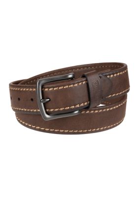 Levi's Men's Stretch Belt with Heavy Stitching, Tan, Large Deals and ...