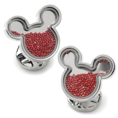 Disney® Mickey Mouse Silhouette Red Caviar Bead Cufflinks | belk