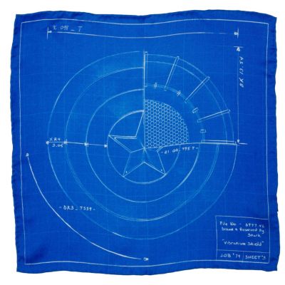 Marvel Captain America Shield Blueprint Pocket Square | belk