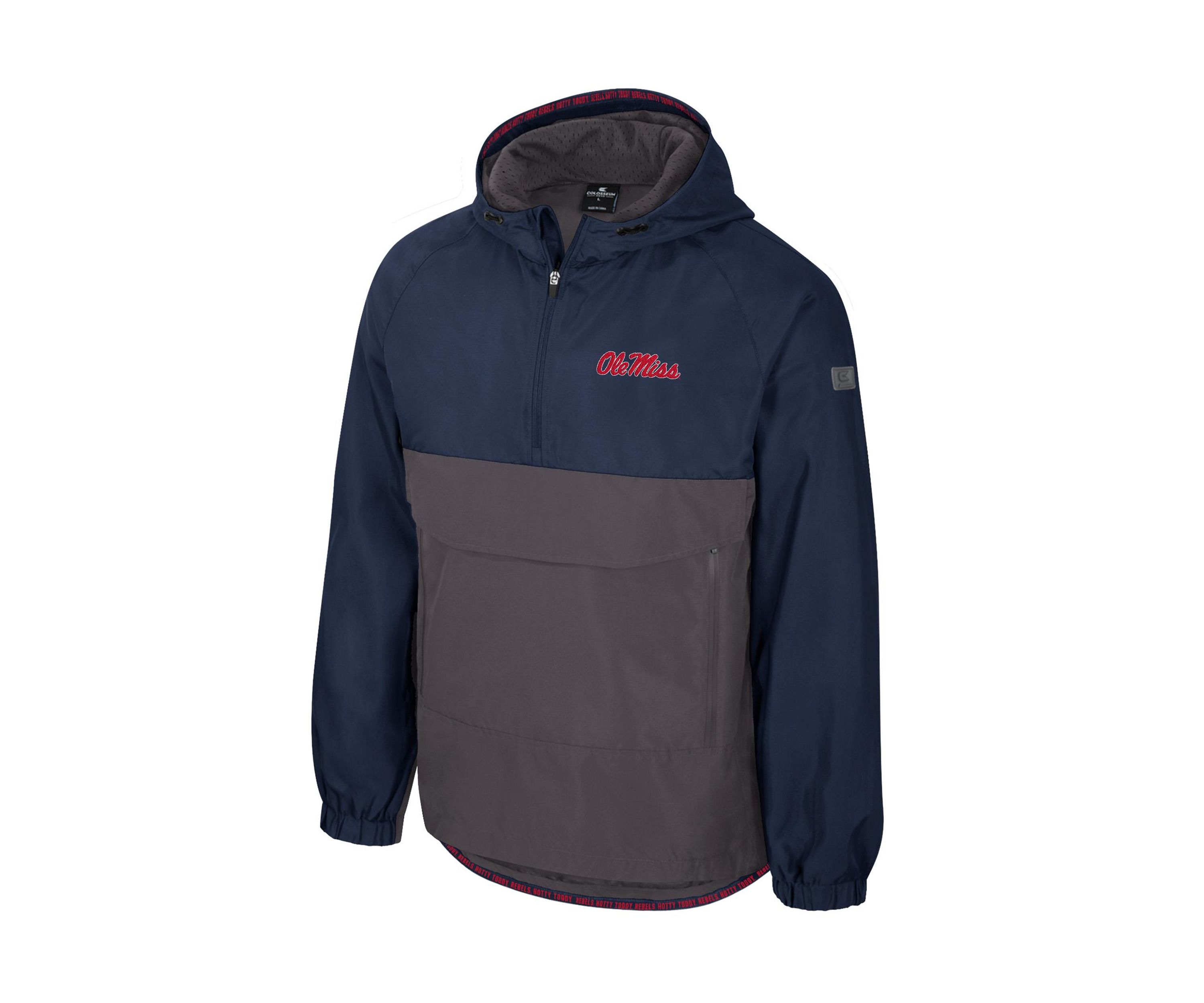 Colosseum NCAA Ole Miss Rebels Gives Back 1/2 Zip Anorak Jacket | Belk