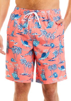 Ocean + Coast® 9" Printed Swim Trunks | belk