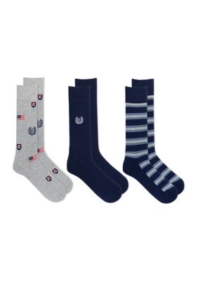 Chaps 3-Pack Mixed Crew Socks | belk