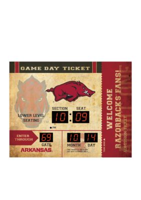 Team Sport America Bluetooth Scoreboard Wall Clock Arkansas | belk