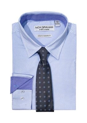 NICK GRAHAM Shield Medallion Shirt/Tie Set | belk