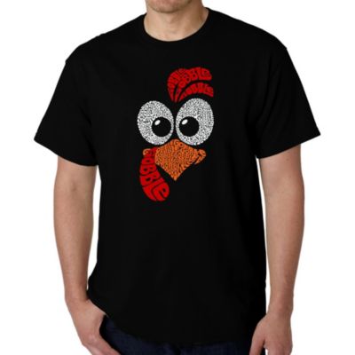 LA Pop Art Men's Word Art T-Shirt - Turkey Face | Belk