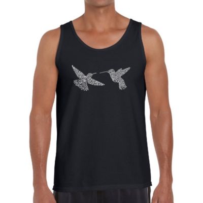 LA Pop Art Men's Word Art Tank Top - Hummingbirds | Belk