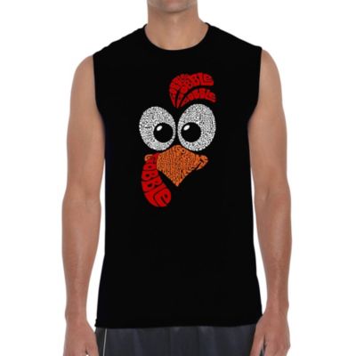 LA Pop Art Men's Word Art Sleeveless T-Shirt - Turkey Face | Belk