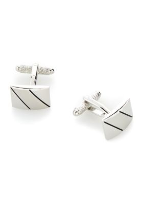 Perry Ellis® Men's Rectangular Diagonal Line Cuff Links | Belk