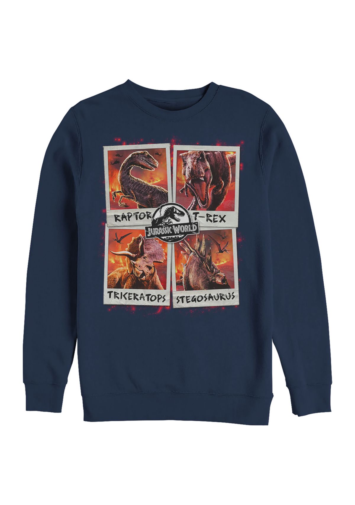 Jurassic World Candid Carnivores Graphic Crew Fleece Sweatshirt | Belk