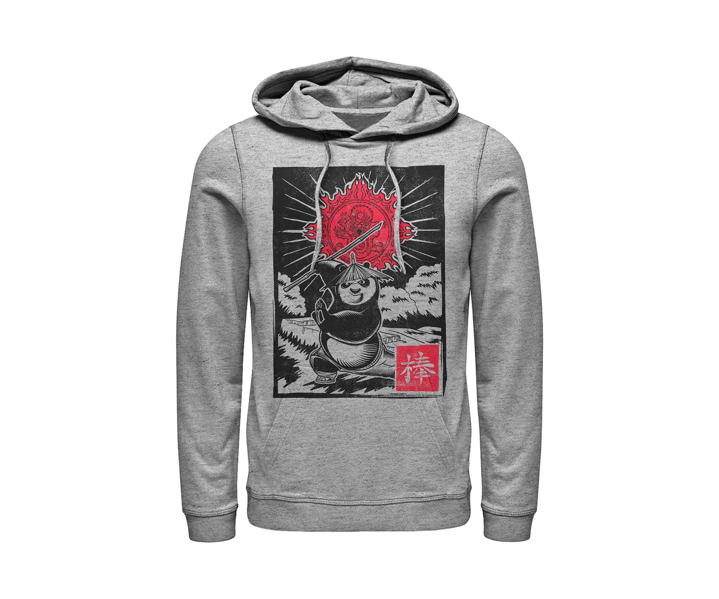 Kung Fu Panda Panda Woodcut Graphic Hoodie | Belk