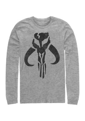 Star Wars Mando Symbol Long Sleeve Crew Graphic T-Shirt | belk