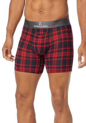 Tommy John Men's Night Sky Cocoa Plaid Second Skin Boxers | belk