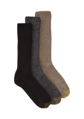 Gold Toe® 3-Pack Cotton Ribbed Socks | belk