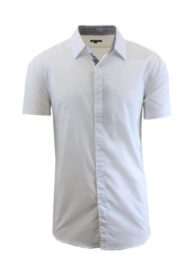 Spire By Galaxy Men's Slim-Fit Short Sleeve Solid Dress Shirt | belk
