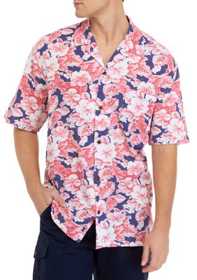 Ocean + Coast® Short Sleeve Cotton Button Down Camp Shirt | belk