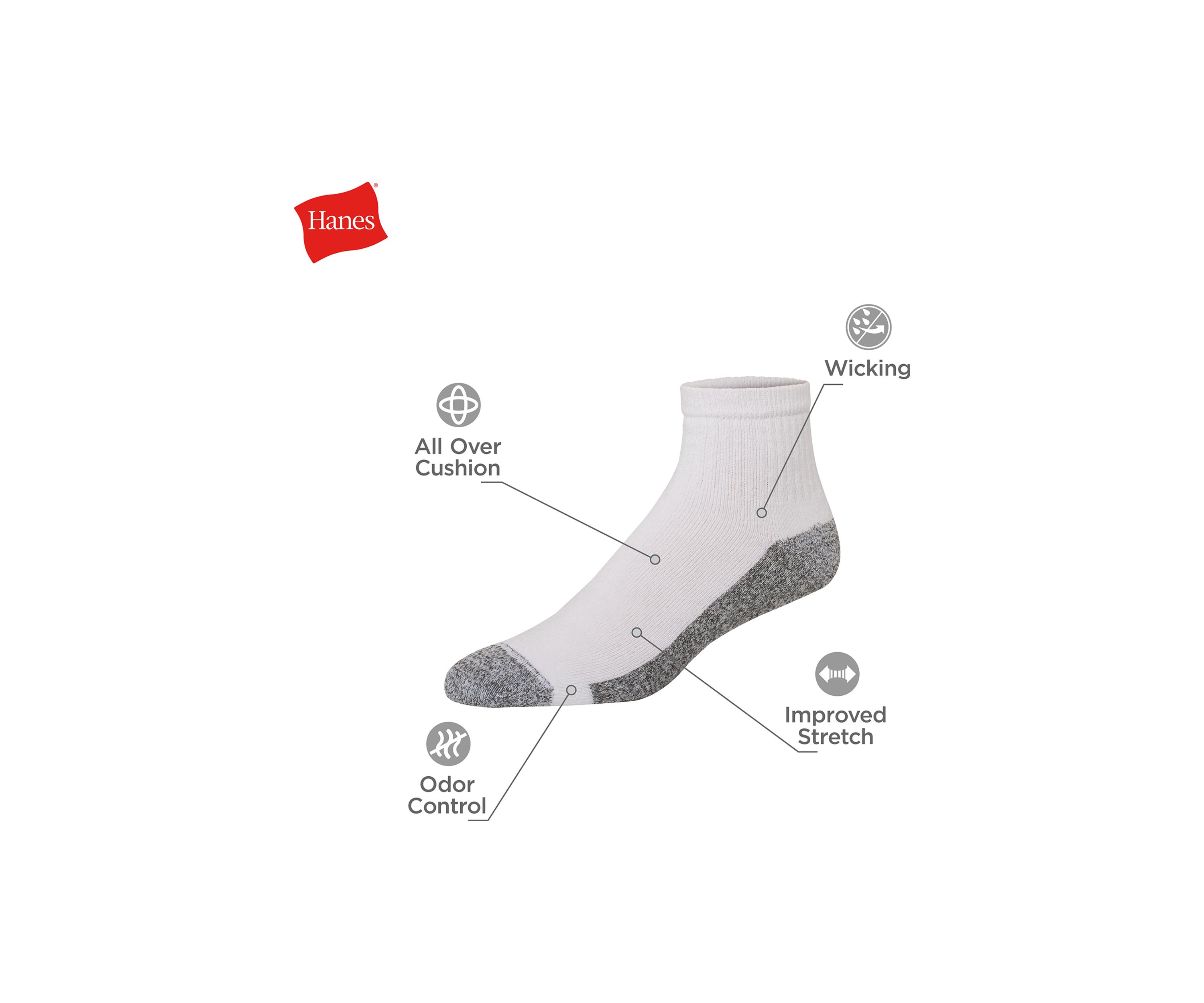 Hanes® Men's Cushion Ankle Sock - 8 Pair Pack | Belk