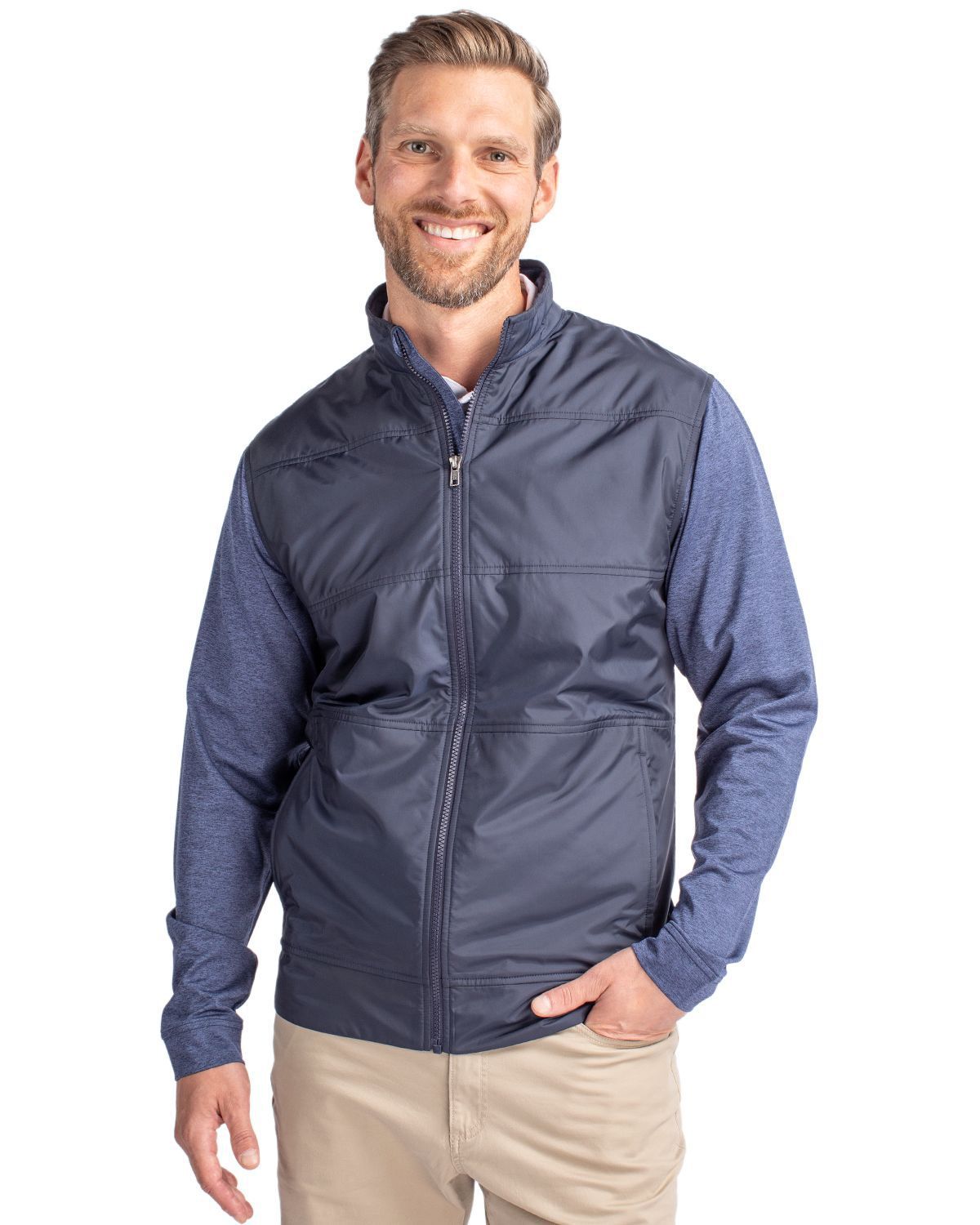 Cutter & Buck Cutter & Buck Stealth Hybrid Quilted Mens Big and Tall ...