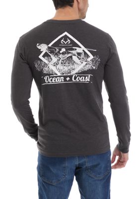 Ocean + Coast® X RealTree Long Sleeve Crew Neck Graphic T-Shirt | belk