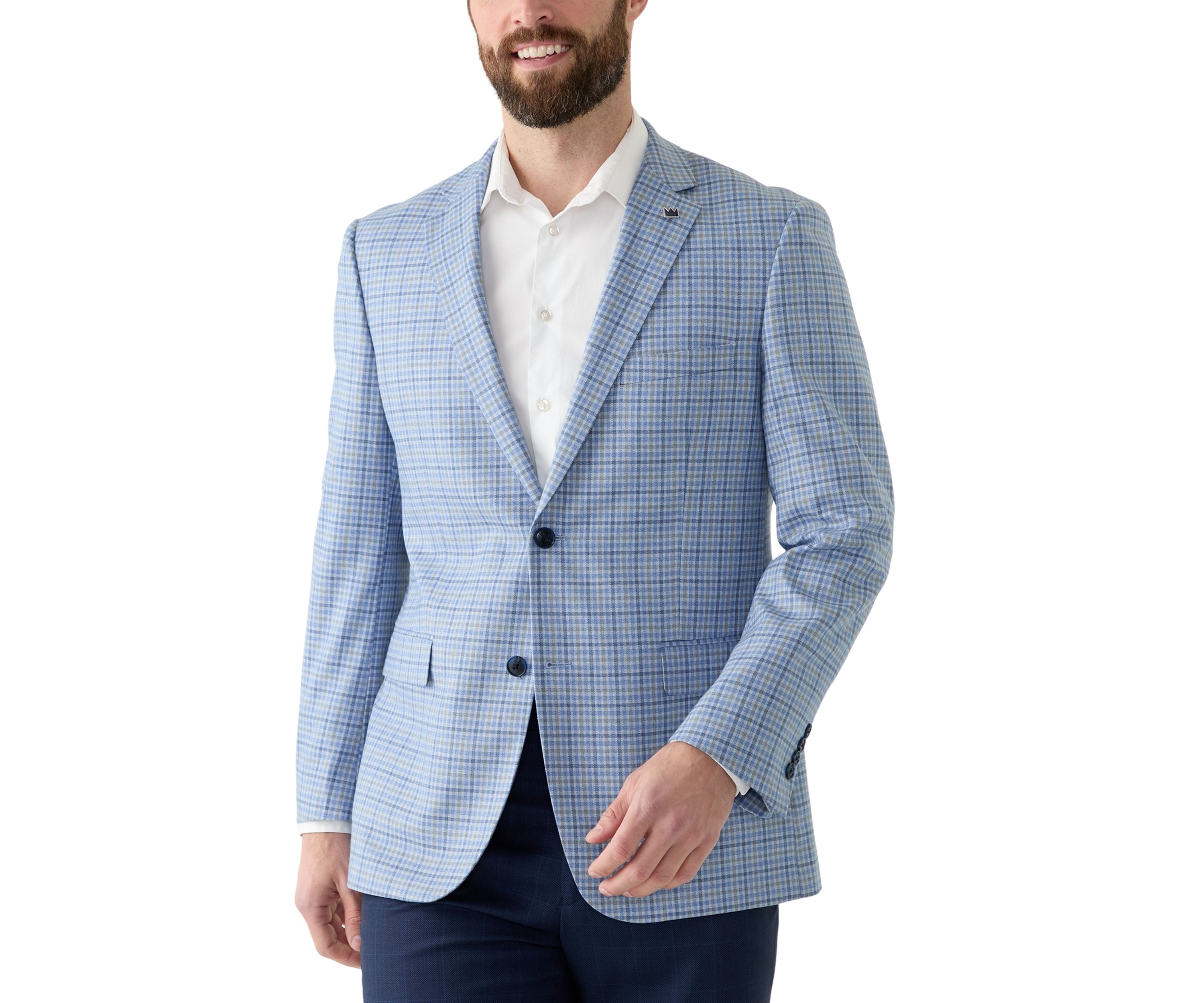 Crown & Ivy™ Blue Check Sport Coat | Belk