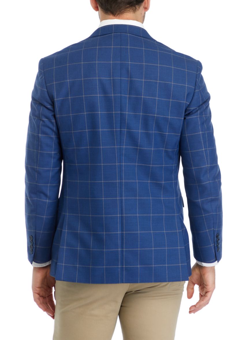 Crown & Ivy™ Blue Windowpane Sport Coat | Belk