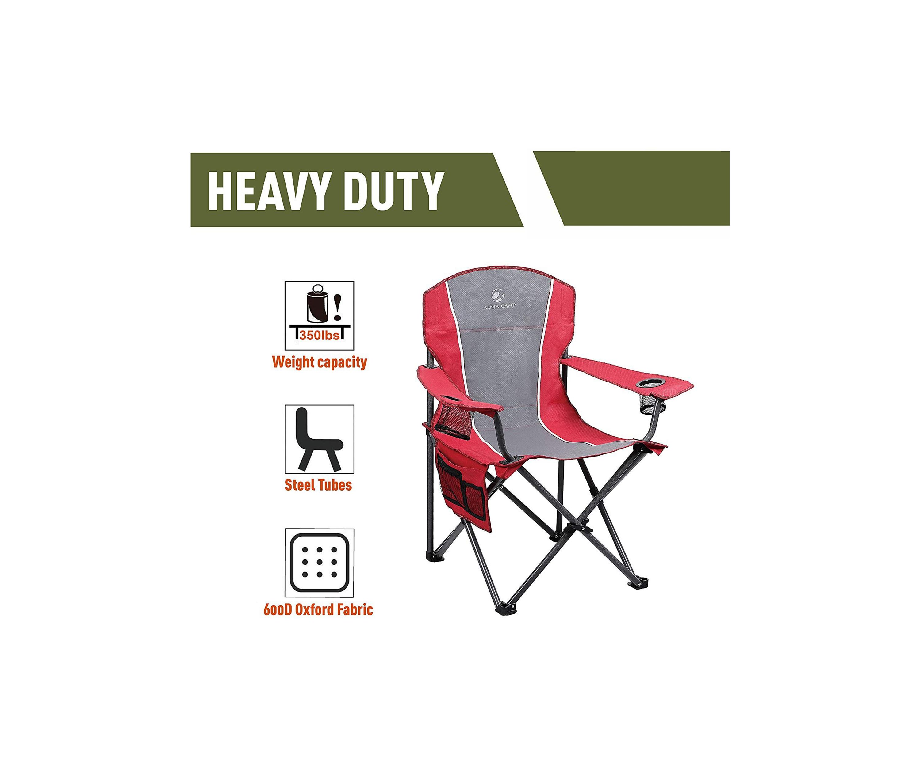 Alphacamp Portable Oversize Camping Arm Chair With Storage Bag | Belk