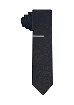 Madison Tonal Paisley Tie and Bar Set | belk