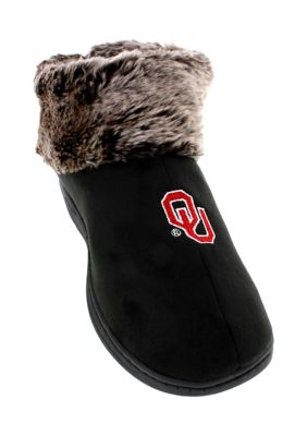 Comfy Feet NCAA Oklahoma Sooners Faux Sheepskin Furry Top Slippers | belk