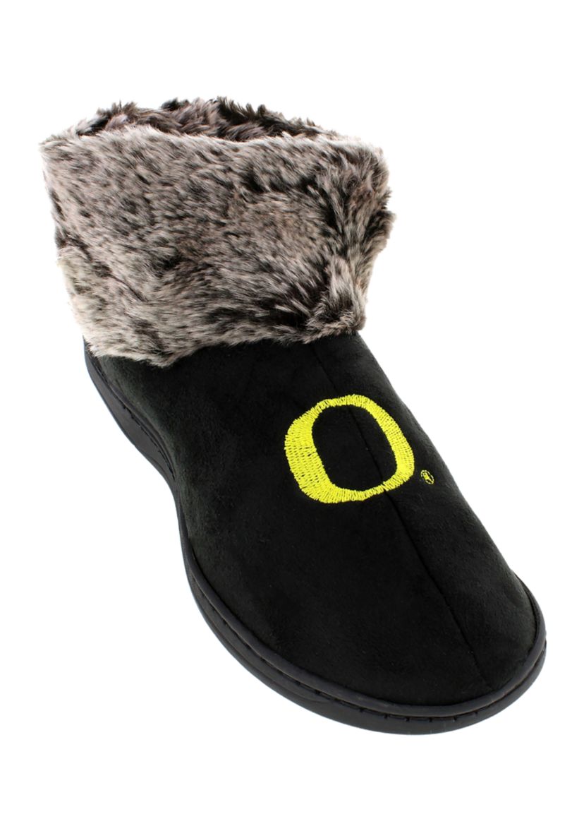 Comfy Feet NCAA Oregon Ducks Faux Sheepskin Furry Top Slippers | Belk