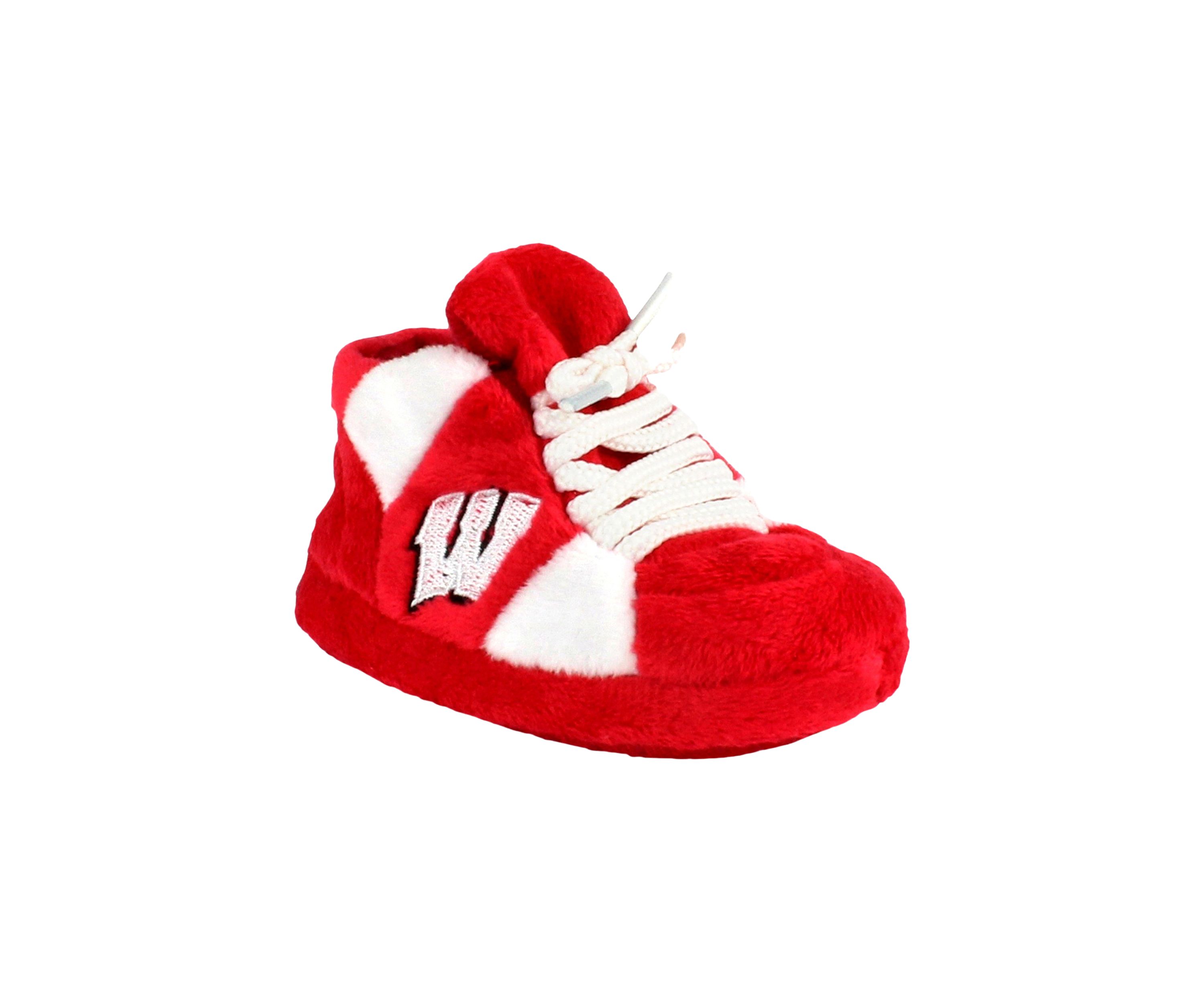 Comfy Feet NCAA Wisconsin Badgers Cute Baby Sneaker Slippers | Belk