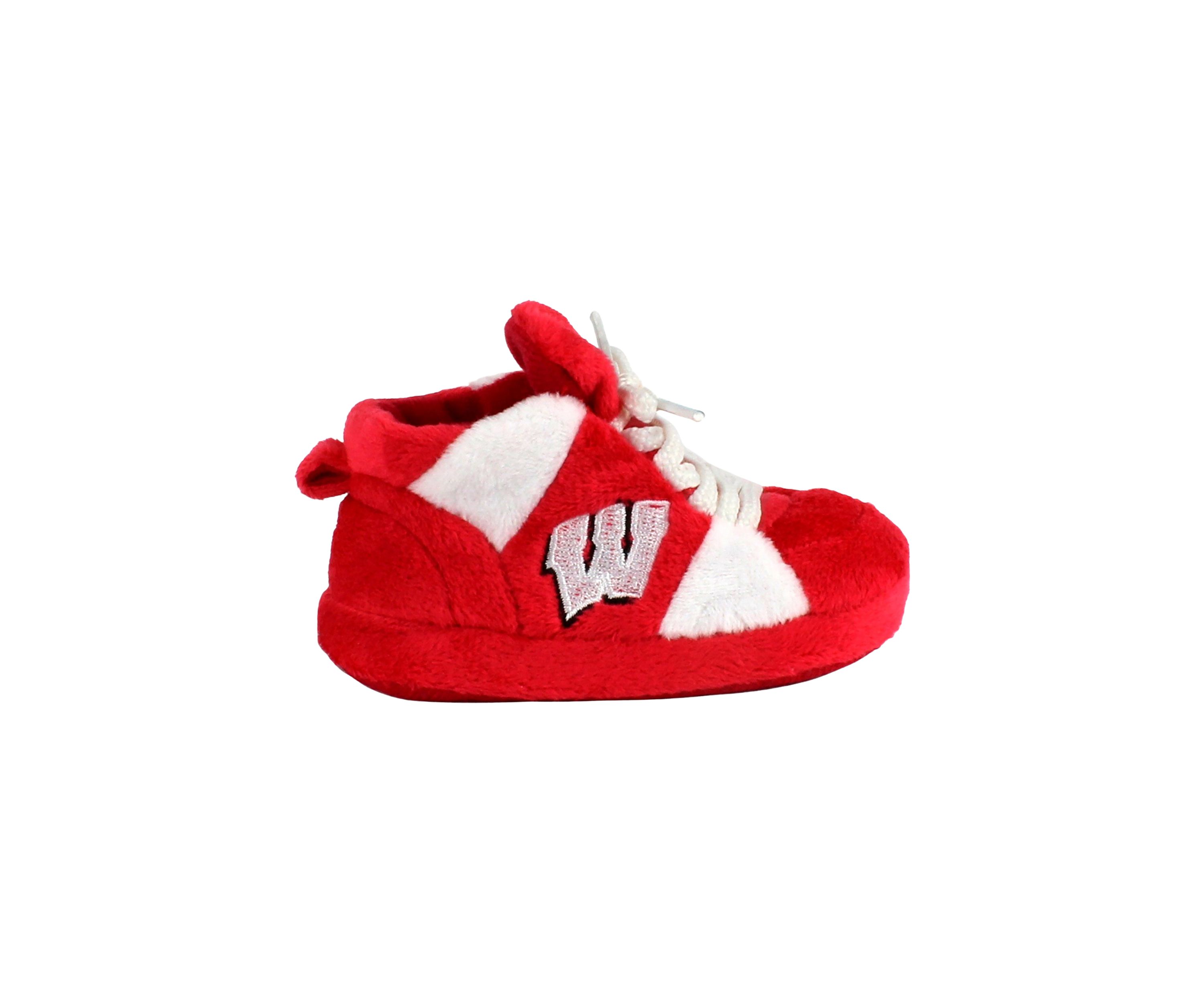 Comfy Feet NCAA Wisconsin Badgers Cute Baby Sneaker Slippers | Belk