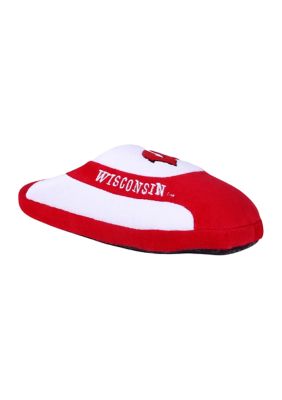 Comfy Feet NCAA Wisconsin Badgers Low Pro Stripe Slip On Slippers | belk
