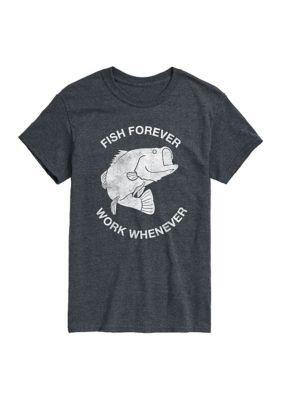 Instant Message Fish Forever Work Whenever Graphic T-Shirt | belk