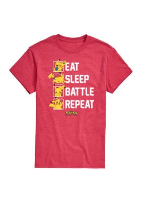 Pokemon Eat Sleep Battle Repeat Graphic T-Shirt | belk