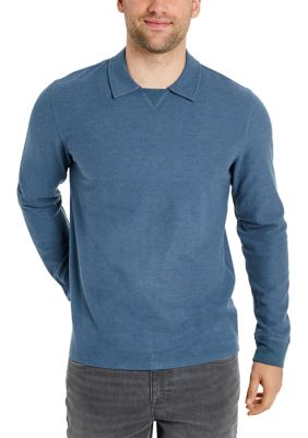 Kenneth Cole Long Sleeve Comfort Knit Polo Shirt | belk