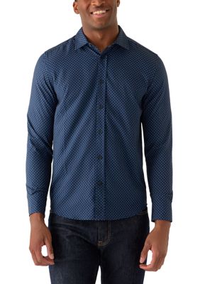 Kenneth Cole Men's Long Sleeve Diamond Print Button Up Shirt | Belk
