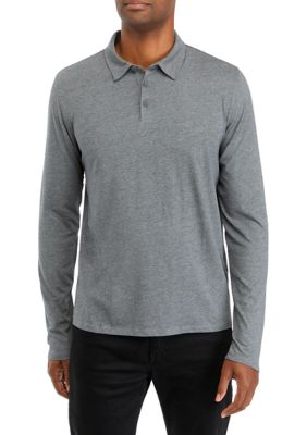 Kenneth Cole Men's Long Sleeve Melange Polo Shirt | belk