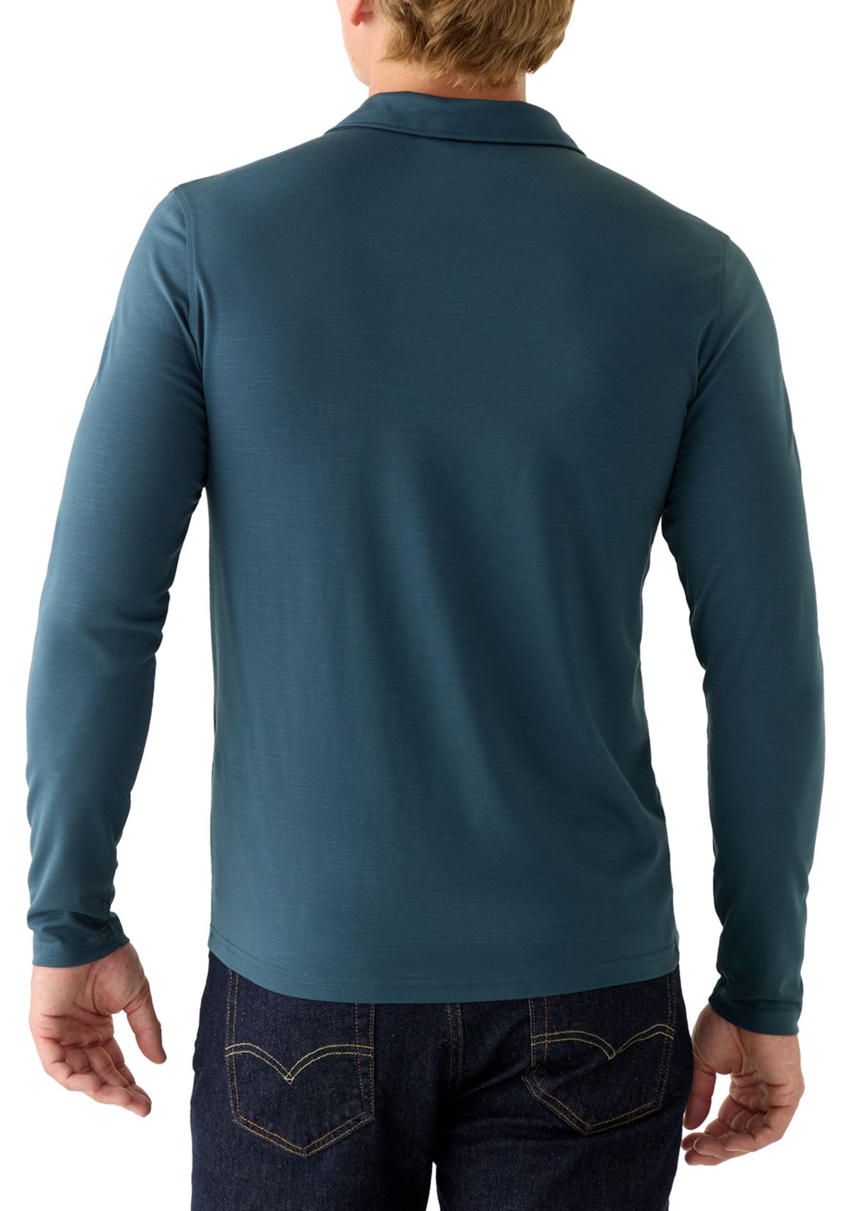 Kenneth Cole Men's Blue Long Sleeve Polo | Belk