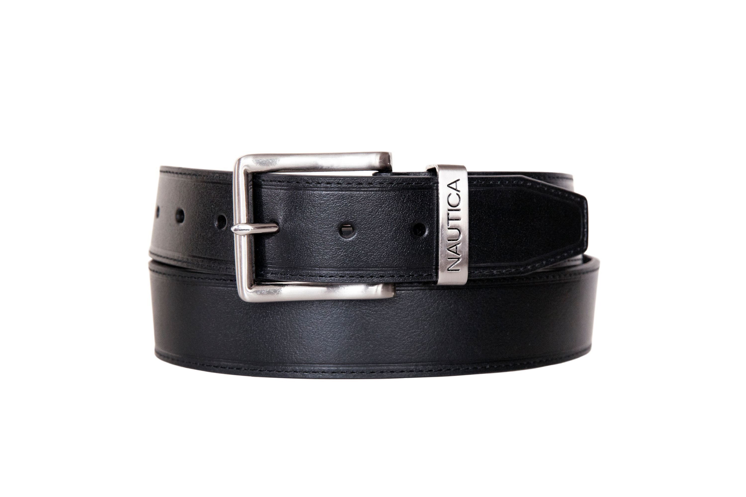 Nautica Signature Engraved Keeper Leather Jean Belt | Belk