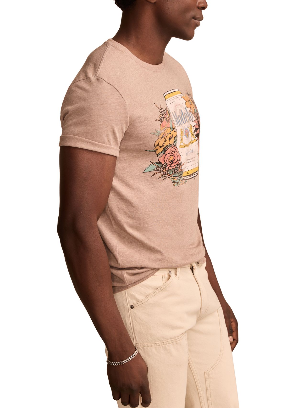 Lucky Brand Big & Tall Modelo Flowers Short Sleeve Graphic T-Shirt | Belk