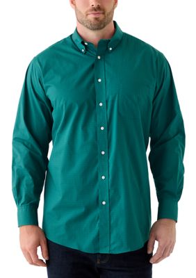 IZOD Big & Tall Long Sleeve Two Color Gingham Plaid Dress Shirt | Belk