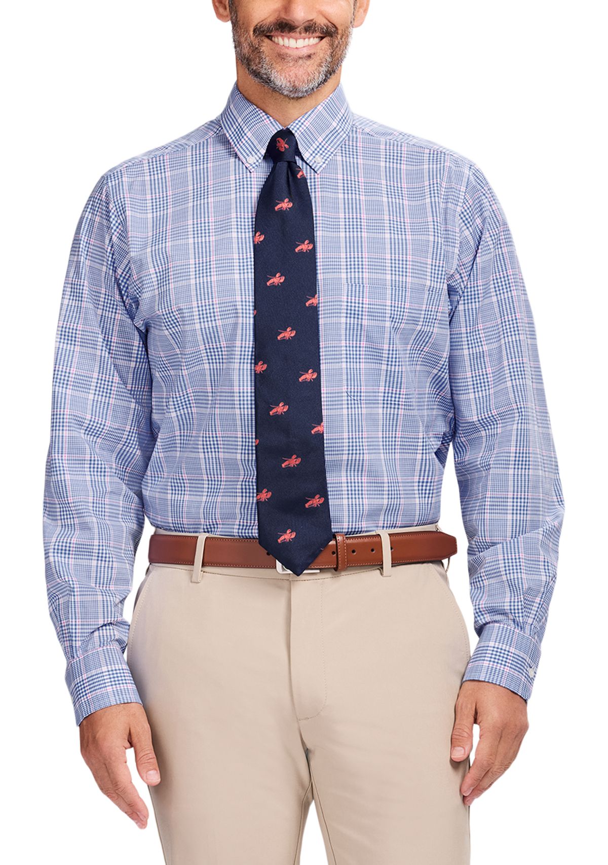 IZOD Men's All Over Stretch Regular Fit Button Down Shirt | Belk
