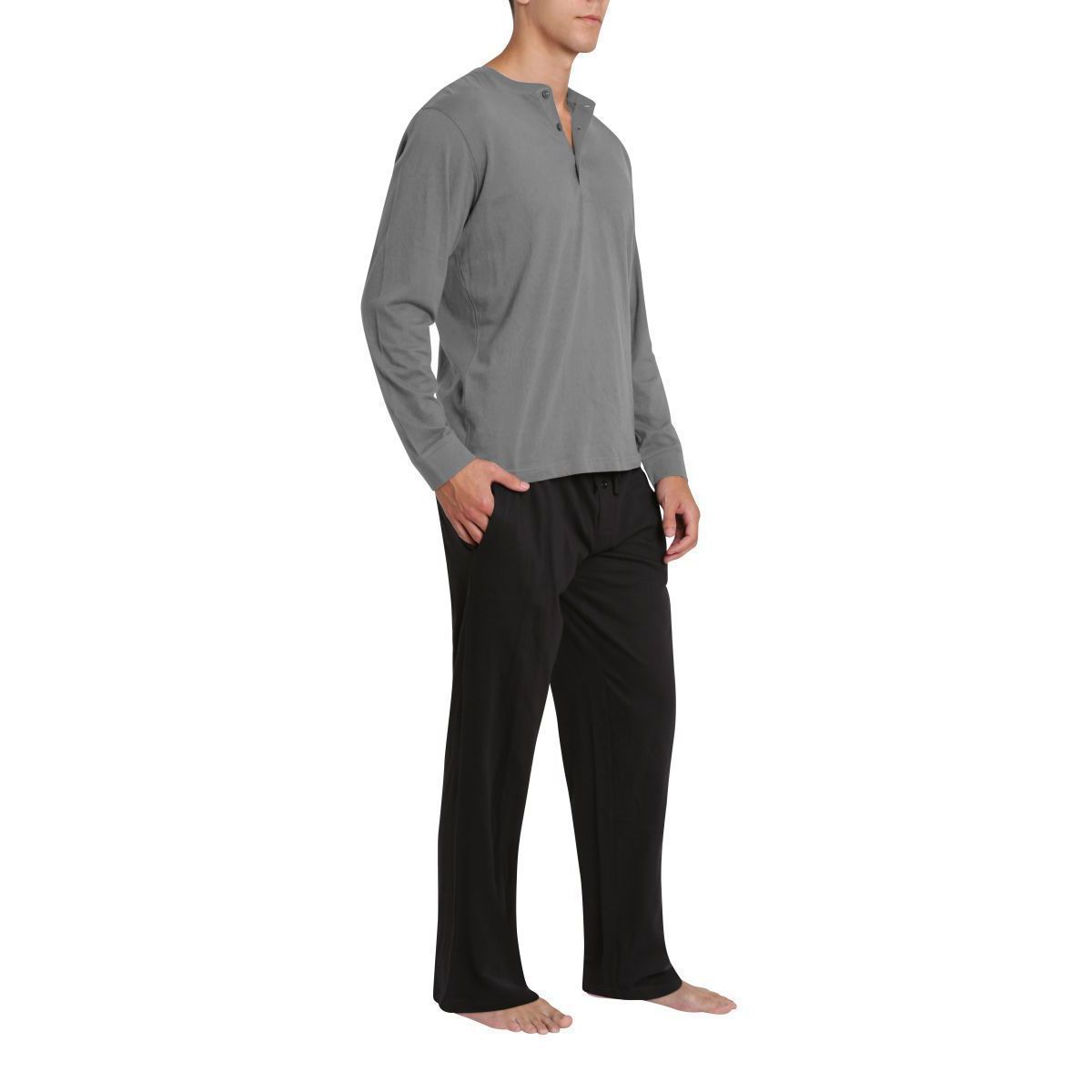 SLEEPHERO Knit Pajama Set Grey with Black | Belk
