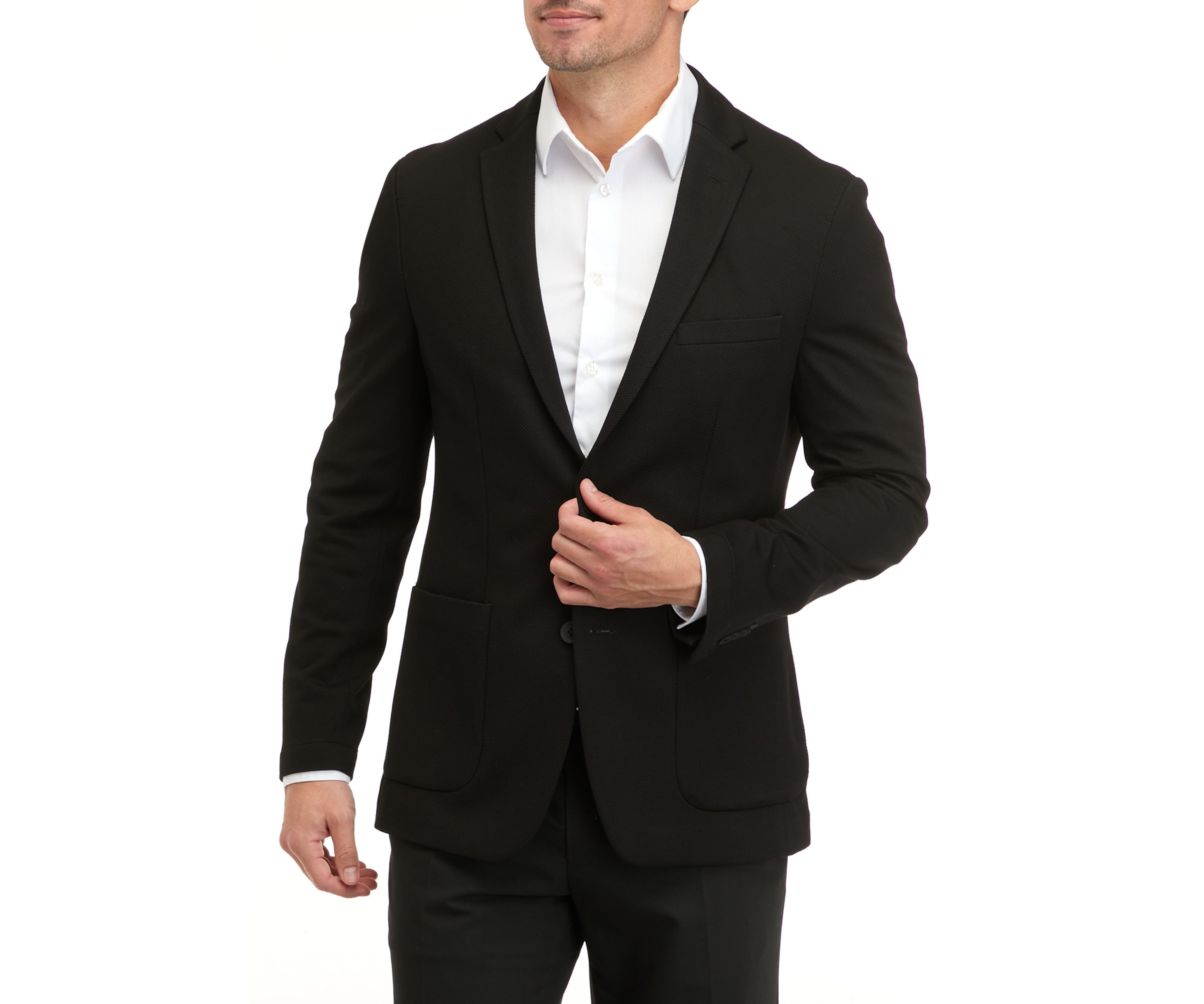Kenneth Cole Reaction Single Breasted Black Text Knit Sport Coat | Belk