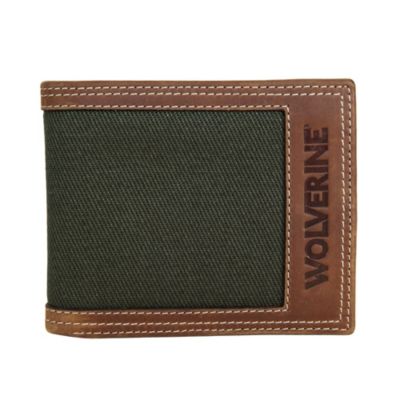 Wolverine WOLVERINE Canvas and Leather Bifold Wallet | belk