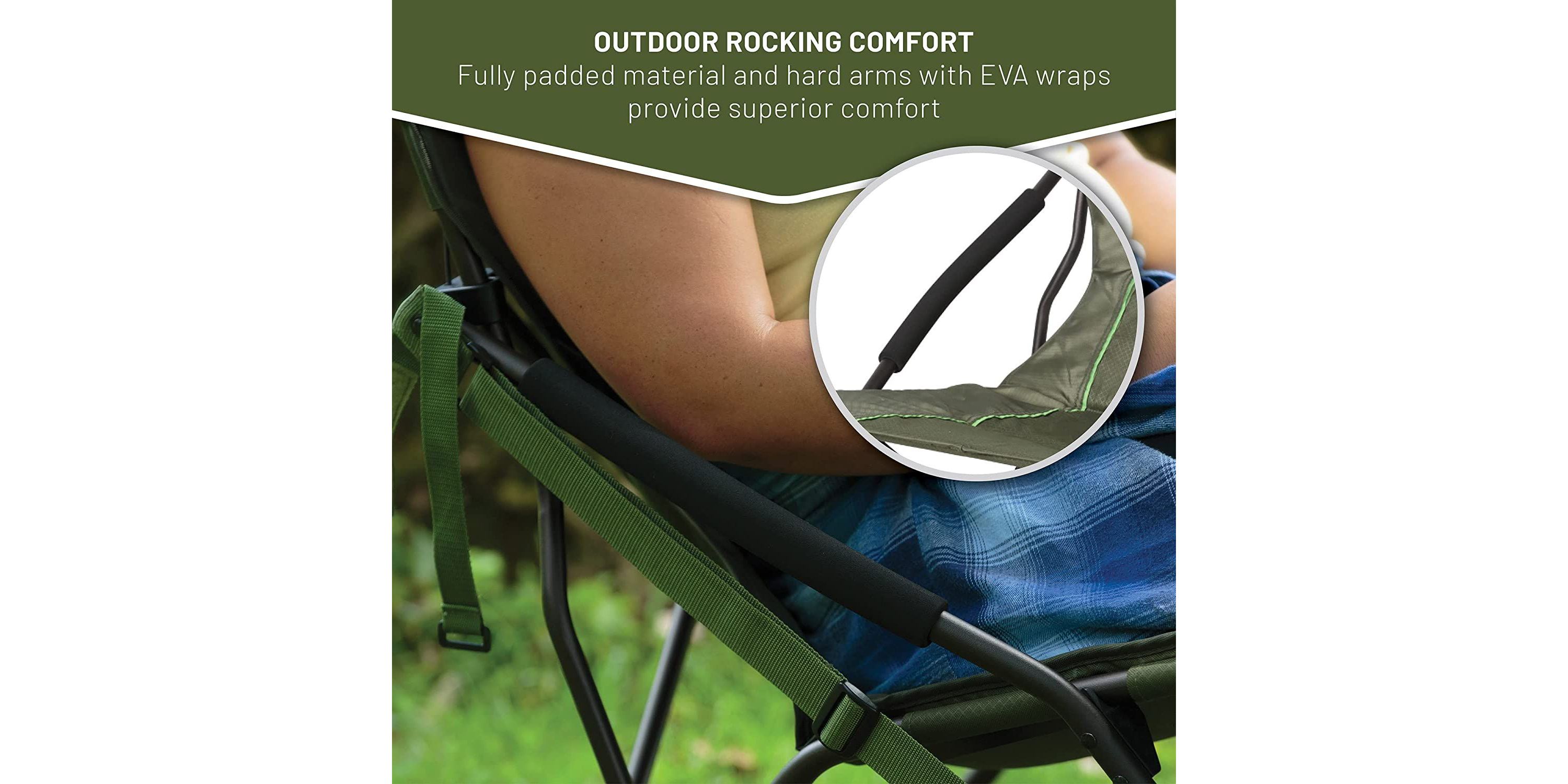 Timber Ridge Timber Ridge Easy Setup Alder Rocking Camping Chair, Green ...