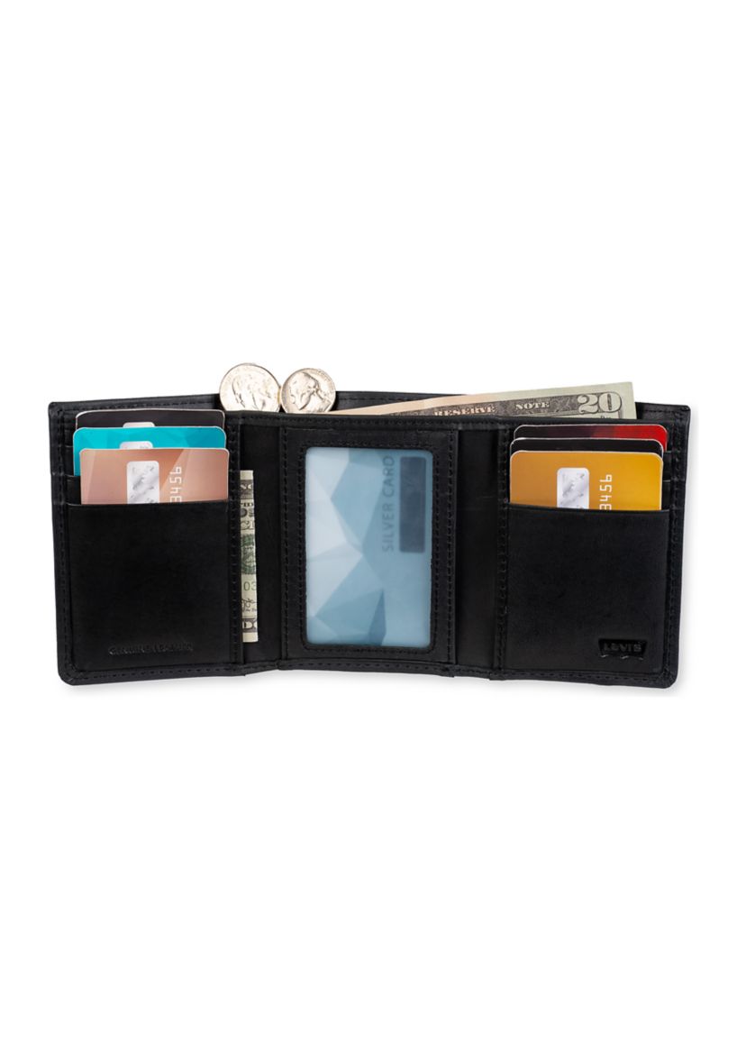 Levi's® RFID Slim Trifold Wallet with Interior Zipper | Belk