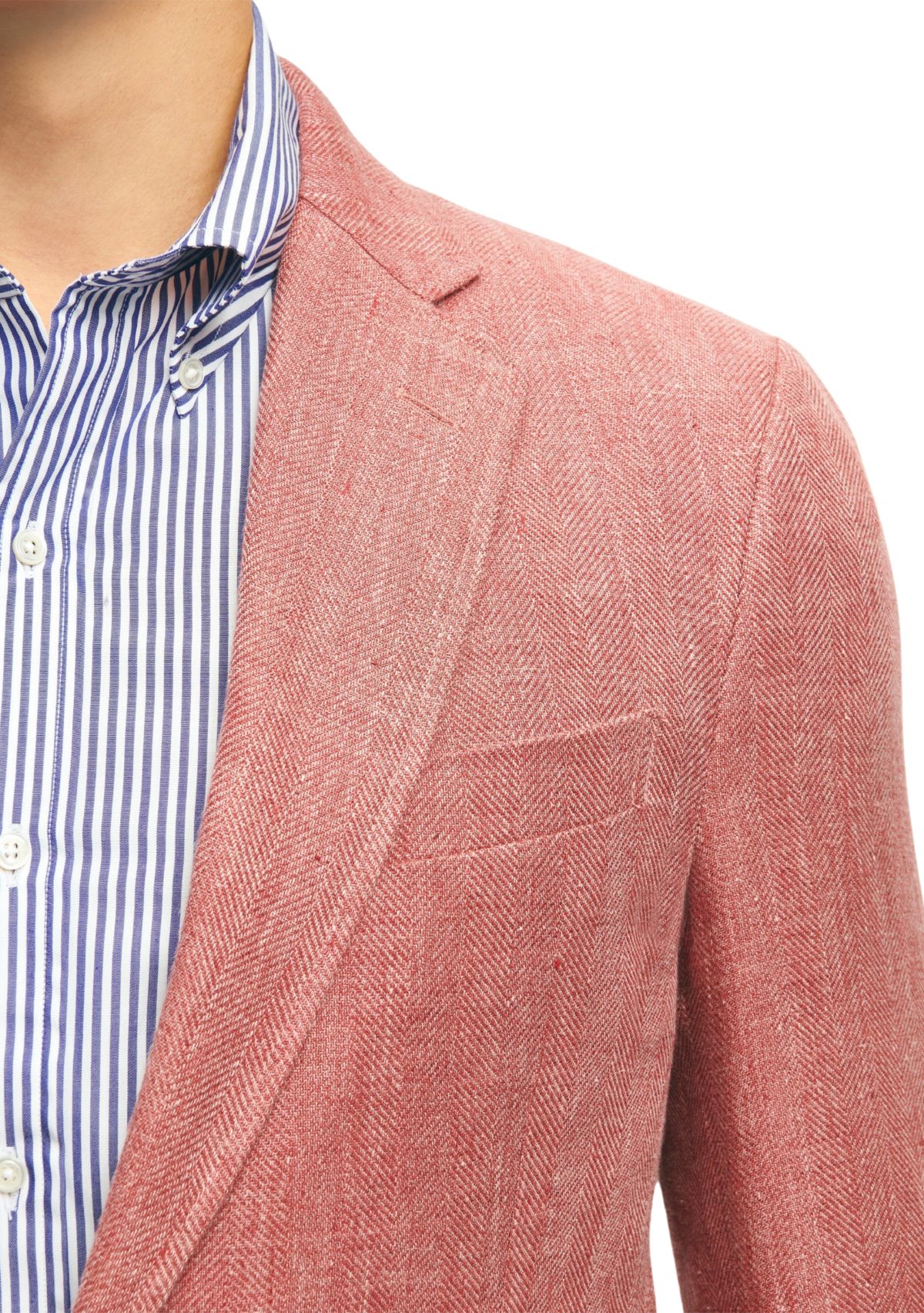 Brooks Brothers Classic Fit 1818 Plaid Hopsack Sport Coat In Linen-Wool ...